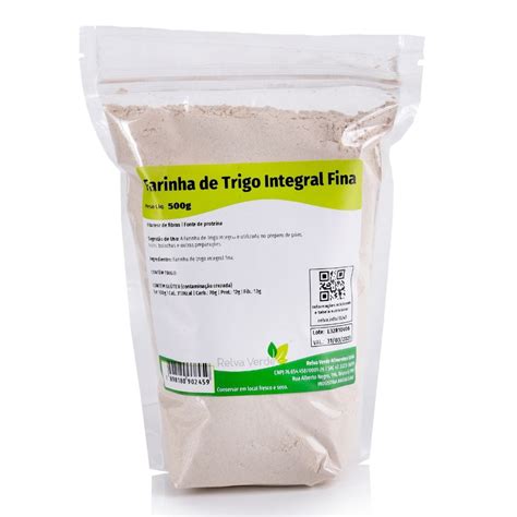 Farinha De Trigo Integral Fina 500g Atacado De Produtos Naturais