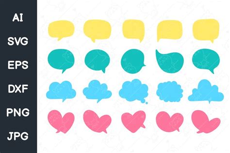 Cute Cartoon Speech Bubblebox Svg File