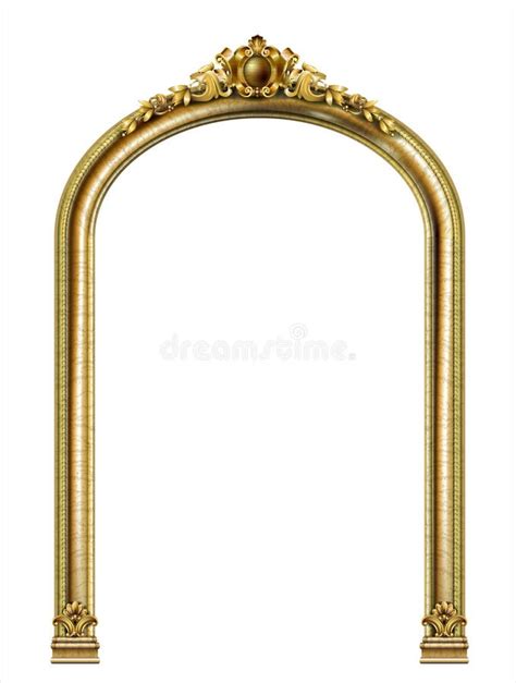 Gold Classic Frame Of The Rococo Baroque Door Stock Vector