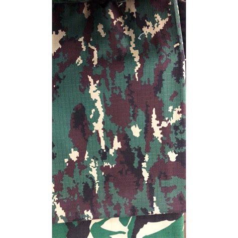 Jual Kain Ripstop Motif Loreng Doreng Army Tentara Bahan Meteran