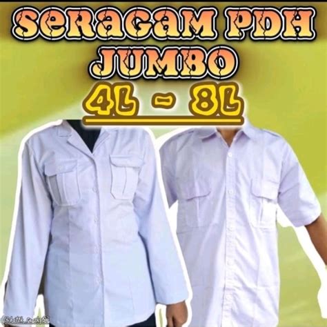 Jual Kemeja Pdh Putih Jumbo Pria Wanita Seragam Kantor Seragam Pns