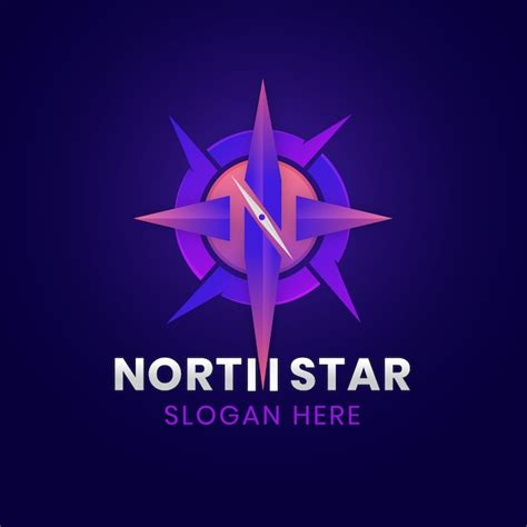 Free Vector Gradient North Star Logo