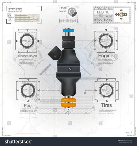 Car Parts Icons Set Realistic Illustration Stock Vector Royalty Free 1202031055