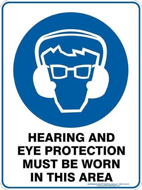 Ear Protection Signs Poster Template