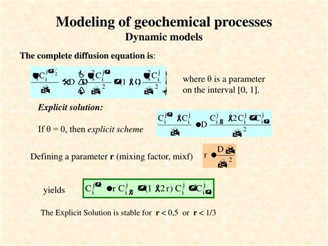 Ppt Dynamics Of Geochemical Processes Modeling And Solutions