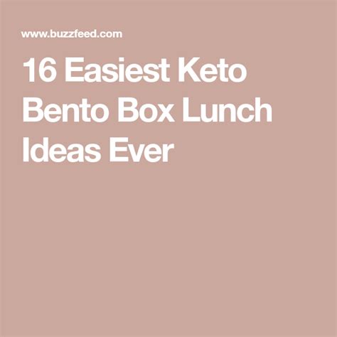 16 Easy Bento Box Lunch Ideas For Anyone Avoiding Carbs Bento Box