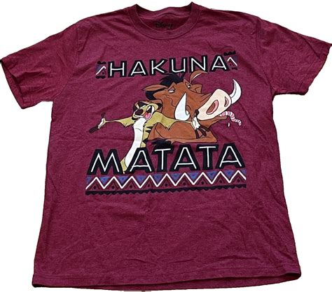 Disney Lion King Timon And Pumbaa Hakuna Matata Tee Shi Gem
