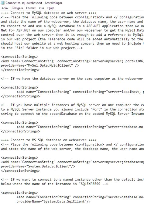 Ansluta Till MySQL Eller MS SQL Databas C VB Och ASP NET Gratis