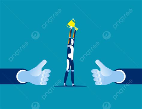 人類對機器人技術豎起大拇指 領導能力 有創意的 手指向量圖案素材免費下載，png，eps和ai素材下載 Pngtree