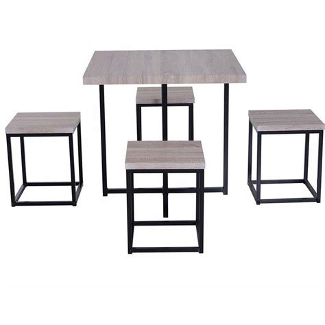 ᐉ Стіл обідній та 4 стільці Yanloft 80х80 см в стилі лофт Дуб сонома Lt0178 • Краща ціна в