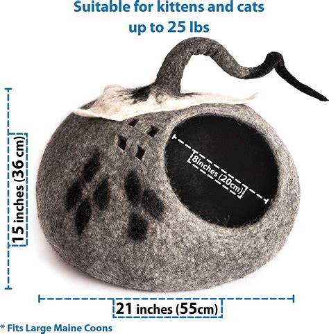 Extra Large Cat Cave Eco Cat Bed For Large Cat Grey Meowfia