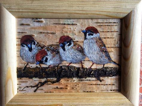 Картина масляными красками на бересте в 2025 г Искусство работы с