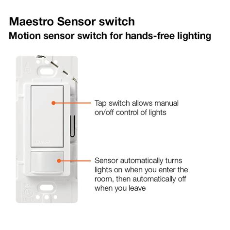 Lutron MS OPS2 WH MAESTRO Occupancy Vacancy Sensing Switch Single Pole