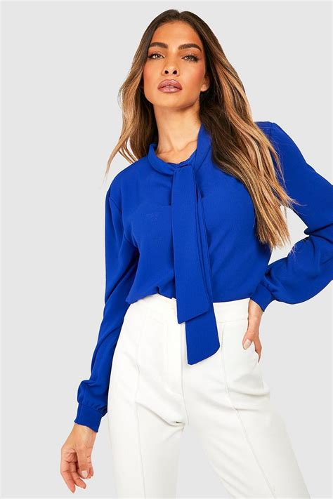 Pussybow Woven Blouse Boohoo