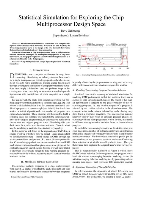 pdf statistical simulation for exploring the chip multiprocessor