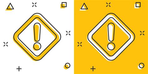 Icono De Signo De Exclamación En Estilo Cómico Pictograma De