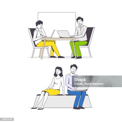 벡터 세트를 함께 일하는 남성과 여성 사무실 직원과의 성공적인 팀 기업 비즈니스에 대한 스톡 벡터 아트 및 기타 이미지 기업 비즈니스 남자 남자 사업가 Istock