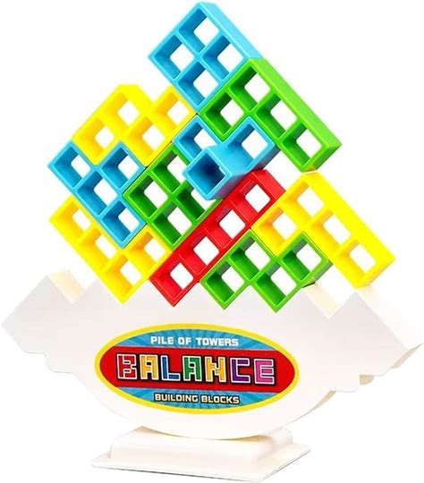 Vacclo Tetra Tower Balance Game Russian Building Block Tetris Tower