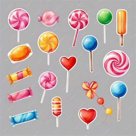 Premium Vector A Collection Of Different Ice Creams And Candy
