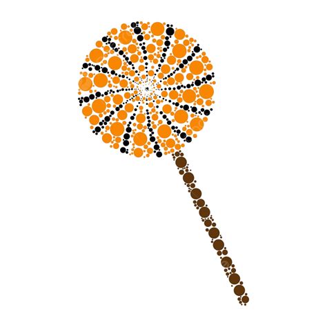 Isolated White Background With Candy Stick Dot Icon Vector White