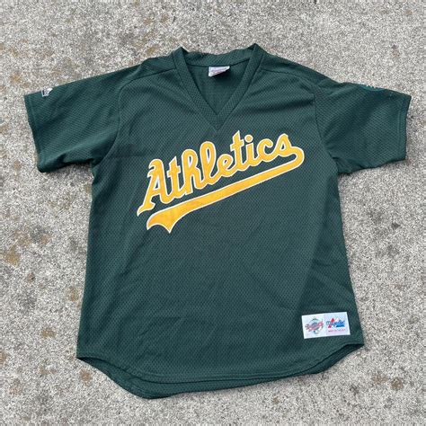 Vintage Oakland As Jersey L Depop