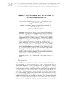 License Plate Detection And Recognitionin License Plate Detection