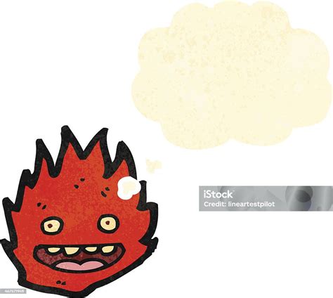Kartun Makhluk Api Kecil Ilustrasi Stok Unduh Gambar Sekarang Aneh Konsep Api Api