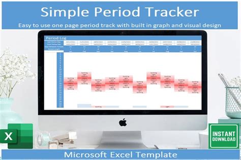 Period Tracker I Menstrual Cycle Journal Excel