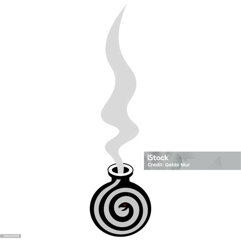 독병 뱀의 형태로 마법의 커플은 병에서 나온다 벡터 그림입니다 블랙과 화이트 실루엣 격리된 흰색 배경입니다 기적의 비약 선박의 마녀 물약 플랫 스타일 할로윈 기호 송곳니가