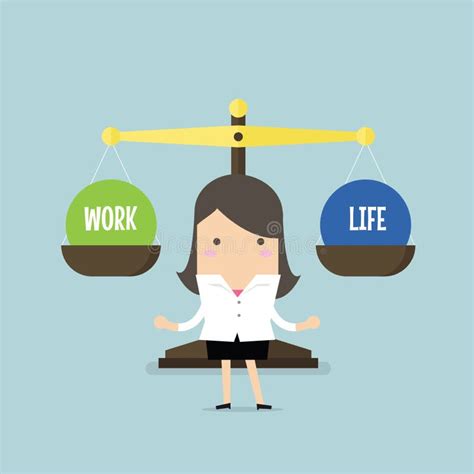 Work Life Balance Conceptual Vector Illustration Stock Vector