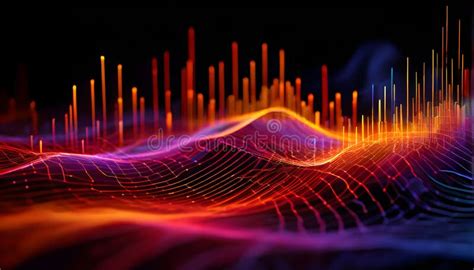 Dynamic Graph With Fluctuating Data Points In Vibrant Colors Stock Illustration Illustration