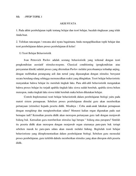 Aksi Nyata Topik 1 Ppdp Mk Ppdp Topik 1 Aksi Nyata Pada Akhir