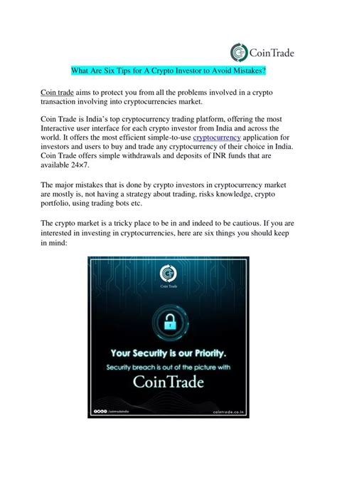 Ppt Can You List Six Tips For A Crypto Investor To Avoid Mistakes