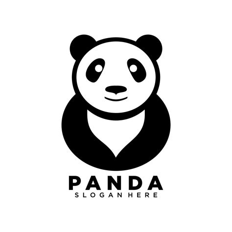 Logotipos De Pandas Logotipo Do Modelo Panda Vetor De Ilustração