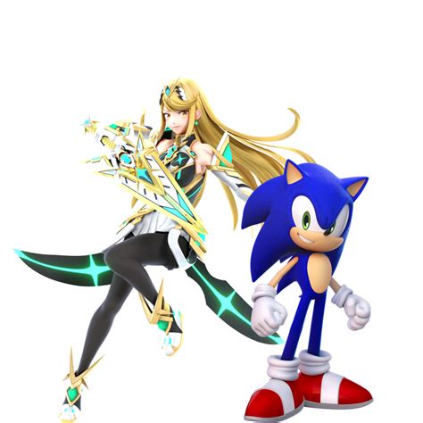 Mythra And Sonic Pic By Kalel156 On Deviantart