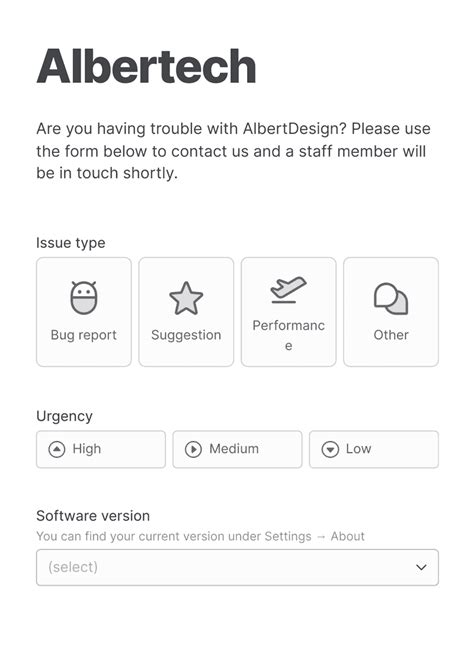 Technical Support Request Form Template
