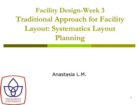 PPT Facility Design Week Traditional Approach For Facility Layout Systematics Layout