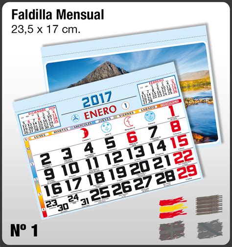 Modelo Recife Lamina Con Faldilla Mensual De 23 5 Cm Calendarios