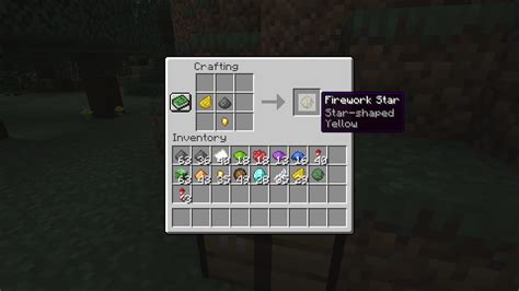 Minecraft Creeper Head Firework Recipe