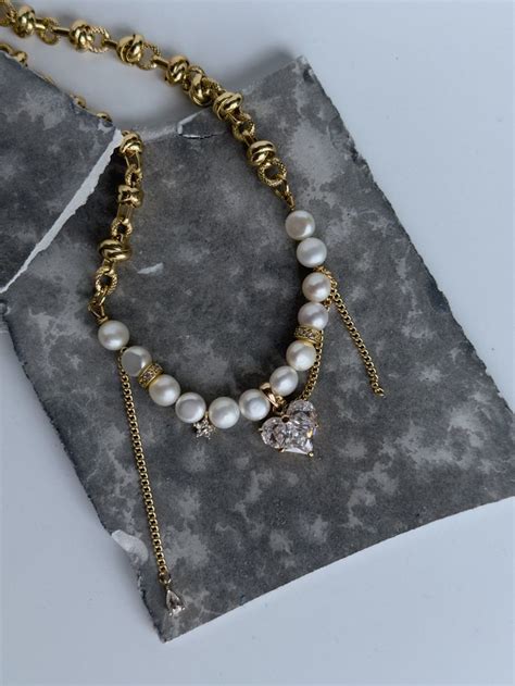 Колье из натурального жемчуга • эстетика • украшение ручной работы Accessories Jewelry