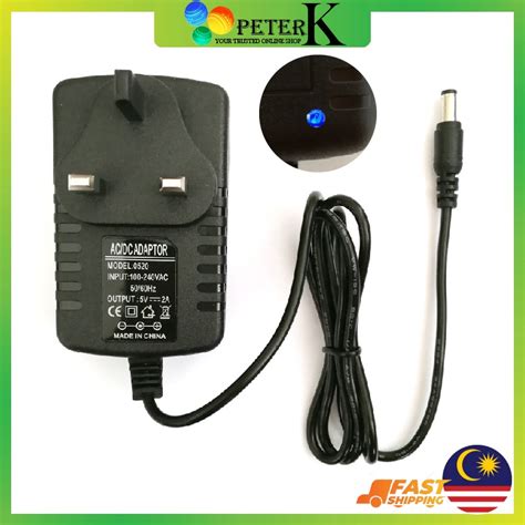 Tv Box Plug Power Adapter Android V A Mm Uk Pins Tx Mx X T Z Dvbt K Shopee
