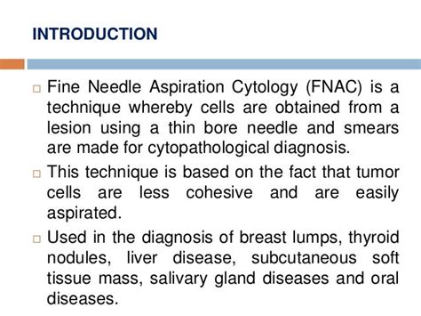 Fine Needle Aspiration Cytology Fnac