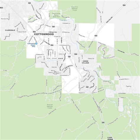 Map Of Cottonwood Arizona Us Maps