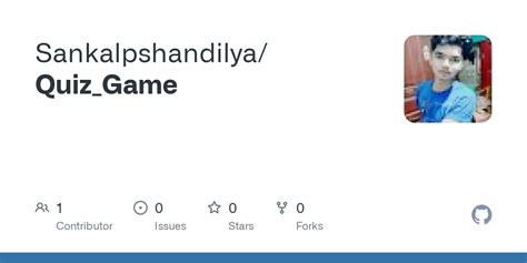 GitHub Sankalpshandilya Quiz Game