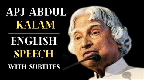 Apj Abdul Kalam Most Inspiring Speech Learn English English