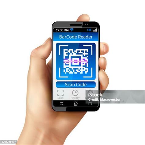 Qr 바코드 스마트 폰 스캔 현실적인 3차원 형태에 대한 스톡 벡터 아트 및 기타 이미지 3차원 형태 Qr코드 그래픽 사용자 인터페이스 Istock