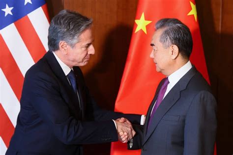 Chinese Foreign Minister Wang Yi And Us Secretary Of State Antony