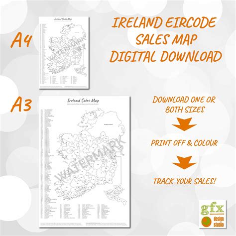 Ireland Eircode Sales Map Irish Postcode Map Business Sales Map