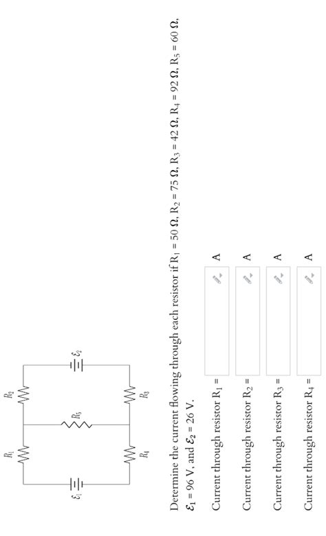 Solved Determine The Current Flowing Through Each Resistor