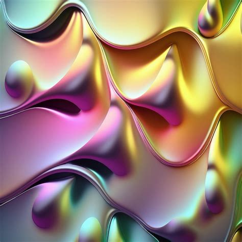 Premium Photo Abstract And Bright Holographic Metallic Gradient